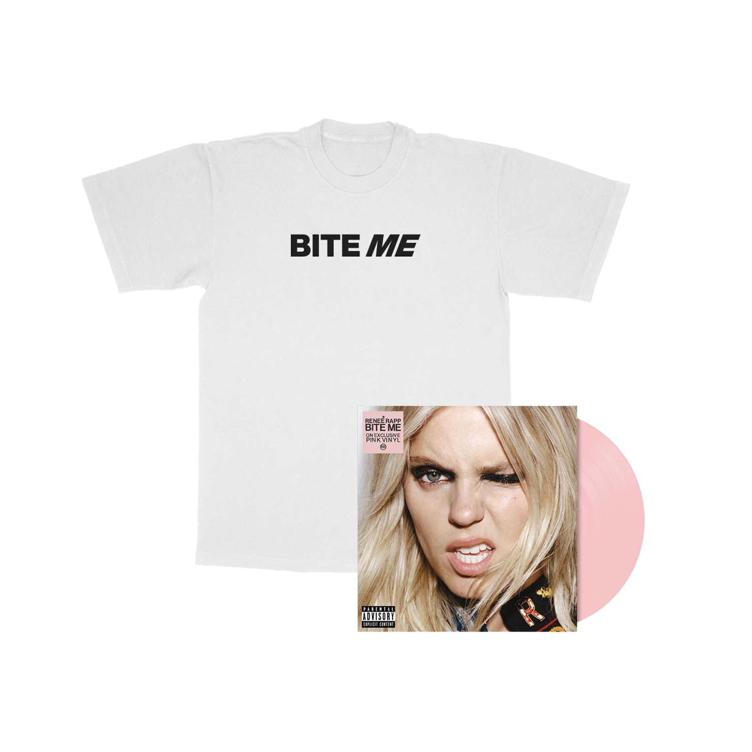 BITE ME Exclusive Baby Pink Vinyl with Alternate Cover + T-Shirt ...